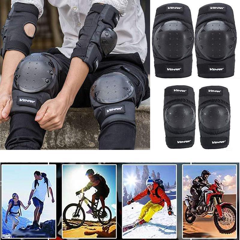 4pcs/Set Cycling Protective Gear Anti-fall Knee and Elbow Protection ...