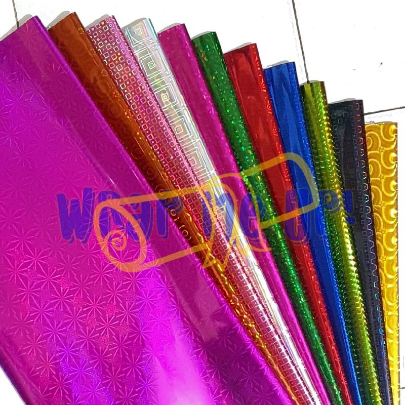 10 Lembar Bungkus Kado HOLOGRAM plastik parcel pembungkus kertas - Shop ...