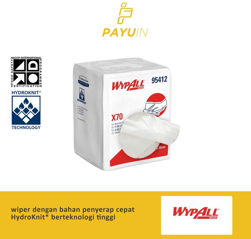WYPALL X70 manufactured rags, ¼ fold - Tissue Pengganti Lap Kain Majun ...