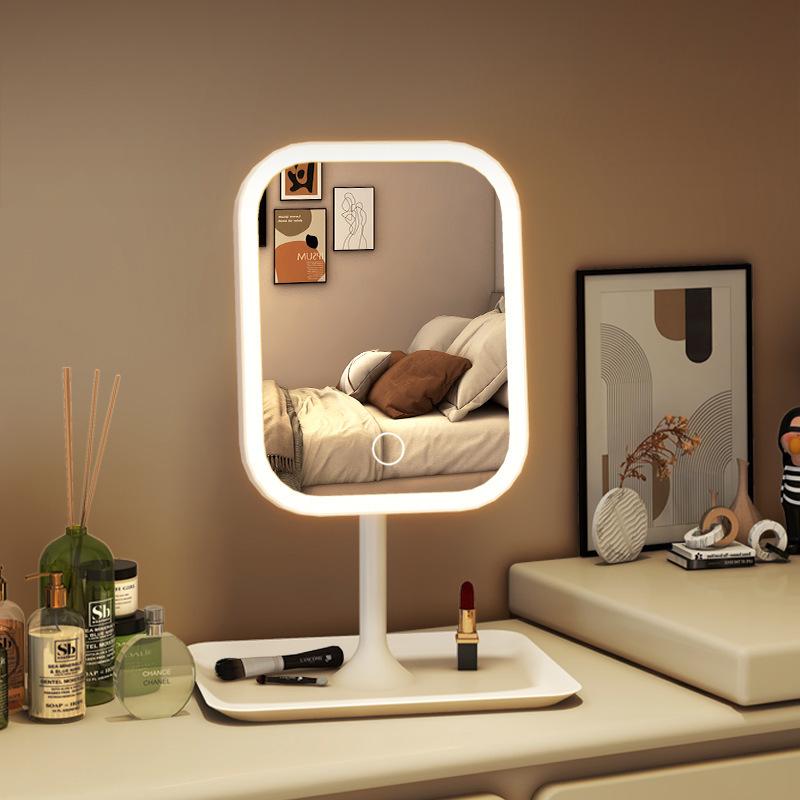Three-Color Fill Light Smart LED Makeup Mirror Rotatable Adjustable ...