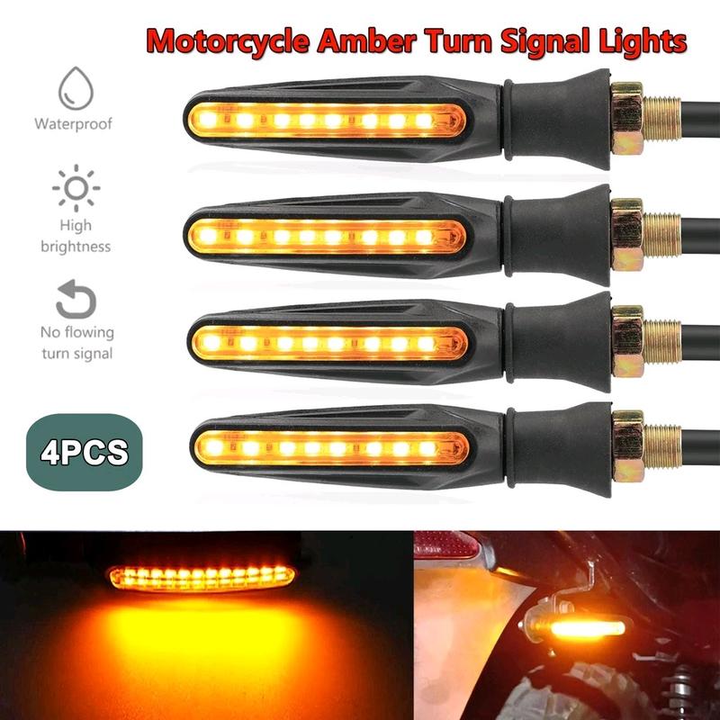 4pcs Motorcycle Flasher Turn Signal Lights Bendable Motorbik - TikTok ...