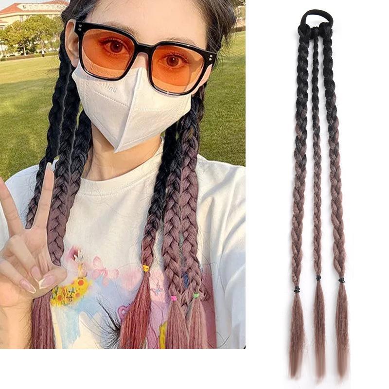 Y2K Gradient Color Twist Braid Wigs Sweet Cool Girl Dreadlocks - TikTok ...