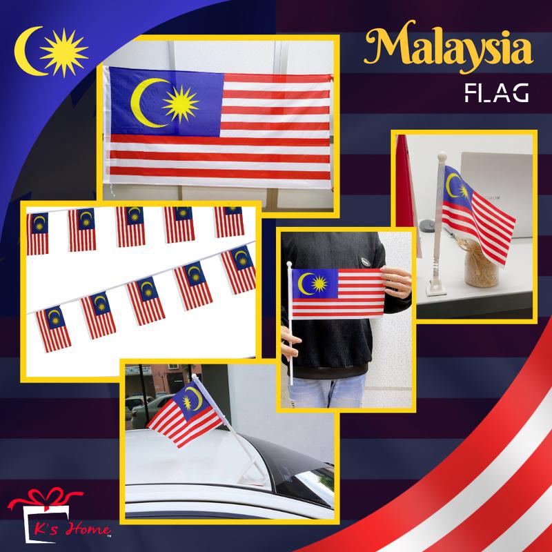 Bendera Malaysia Flag (Polyester) Banting Flag 12pcs Hand Flag - TikTok ...