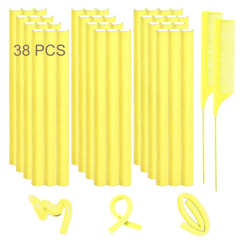 38 PCS Flexible Curling Rods 9.45" Soft Rollers for Long Hair - TikTok Shop