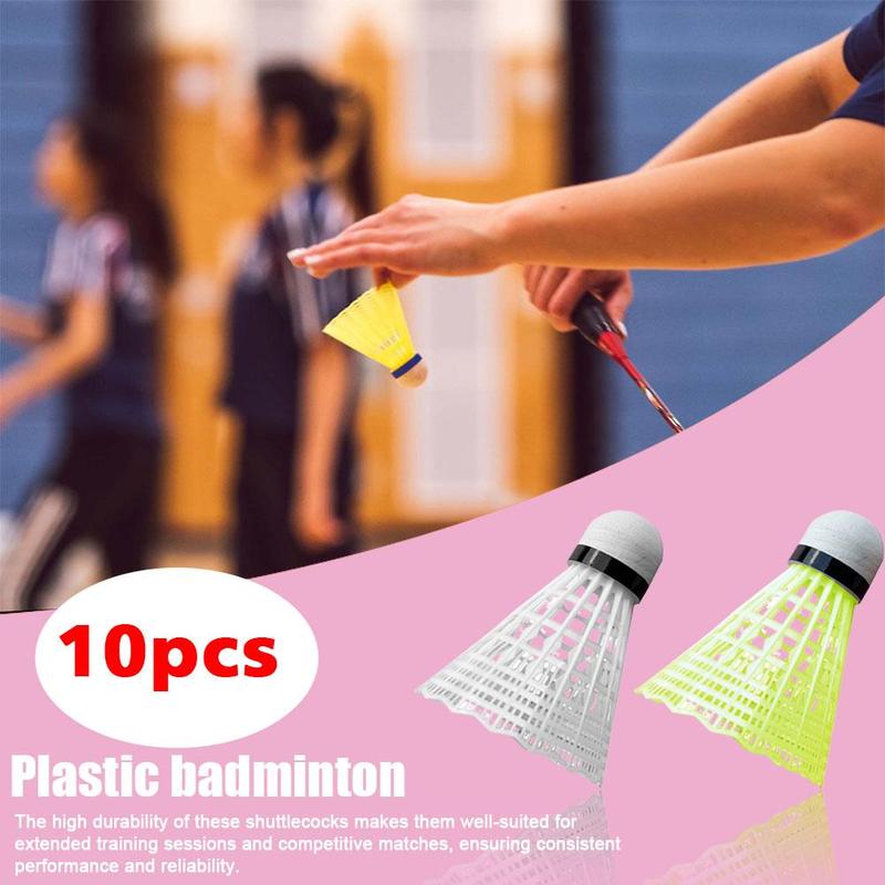 Bulu Badminton Plastik Ringan, 10 Bulu, untuk Kanak-kanak, Latihan ...