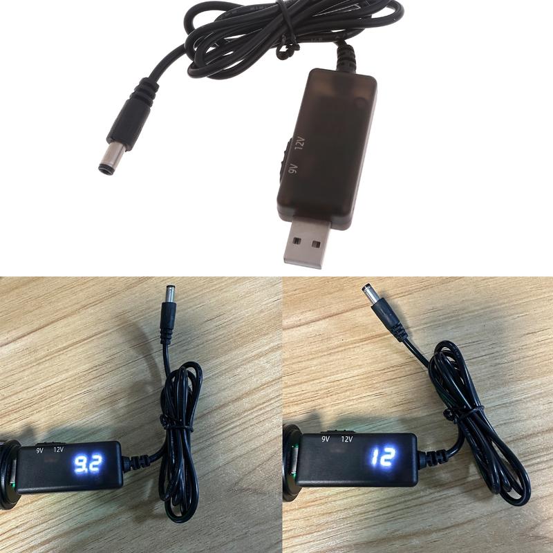 USB Boost Converter Cord DC5V to 9V 12V USB Step-up Adapter Cable ...