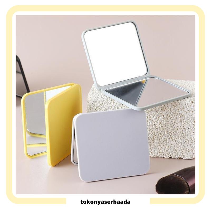 TSA (C0D) Cermin Lipat 2 Sisi Persegi Polos Kaca Make Up Lipat ...