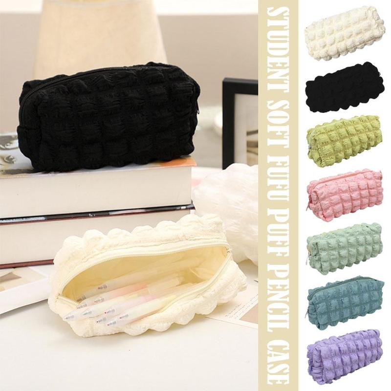 Soft Puff Pencil Case Multifunctional Makeup Storage Bag Kawaii ...