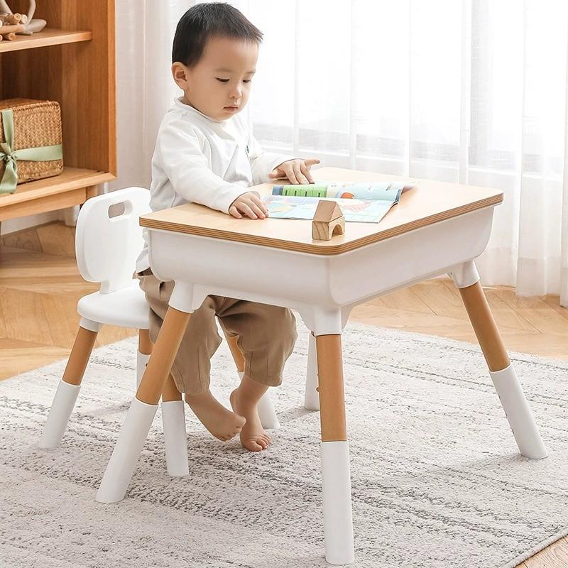 Children's lift table and chairs Multi-functional home learning ...