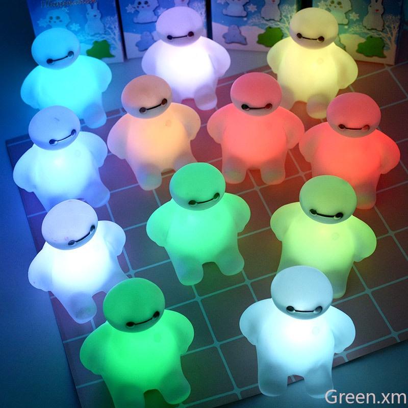 【Hot】BayMax 7 Color LED Night Light Children cute Cartoon lamp - TikTok ...