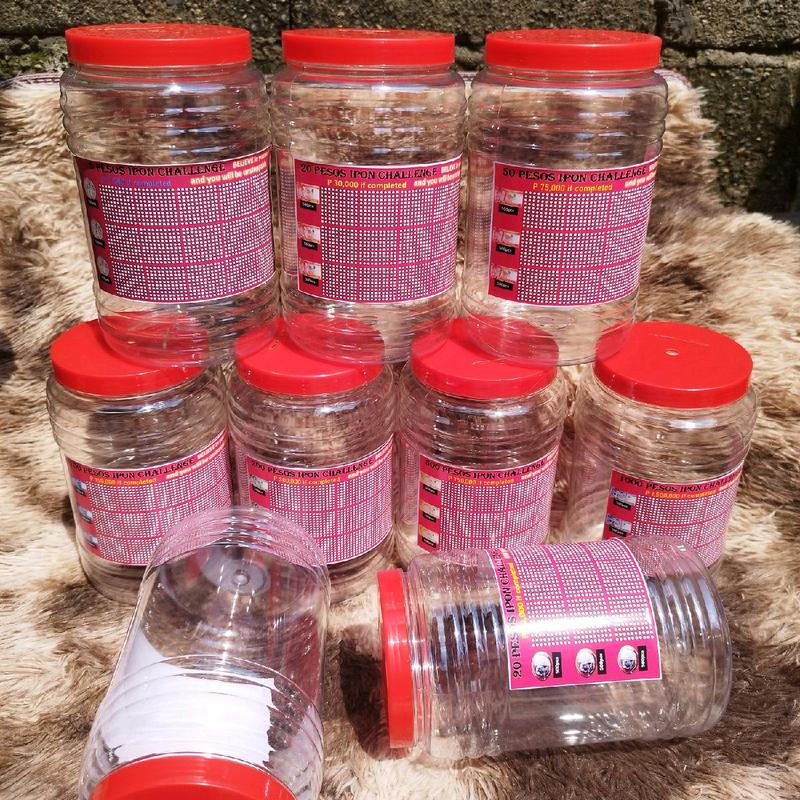 IPON CHALLENGE transparent clear jar coins bank 2L - TikTok Shop ...