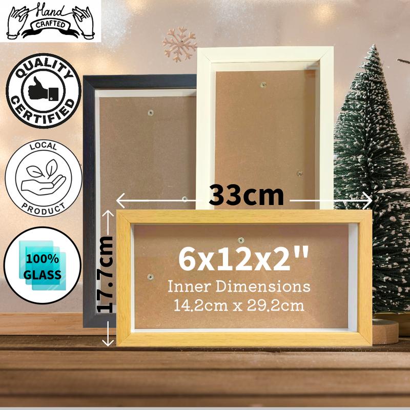 6x12x2 Inches Glass Shadow Box Frame Hollow Art Box Type Frame - TikTok ...