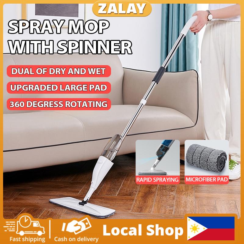 Spray Mop 360 Degree Spin Head Floor Mop Adjustable Flat Mop - TikTok ...