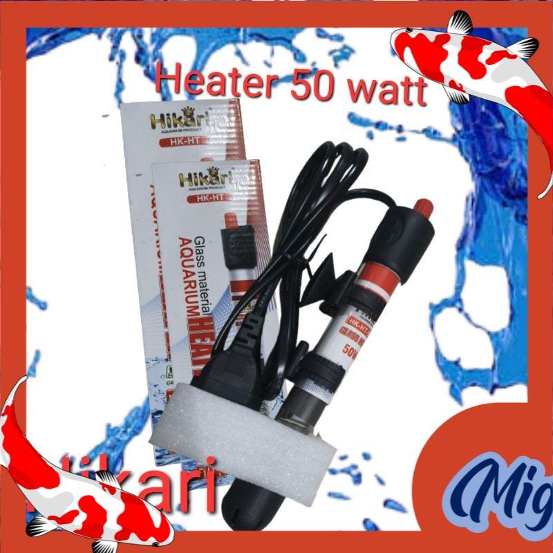 HEATER 50 watt HIKARI 50 W Pemanas Air Aquarium Ikan Glass kaca - Shop ...