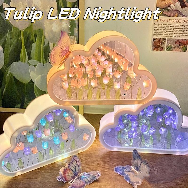 Lampu Bunga LED, Rekaan Cahaya Tulip Cermin, Lampu Hadiah DI - TikTok ...