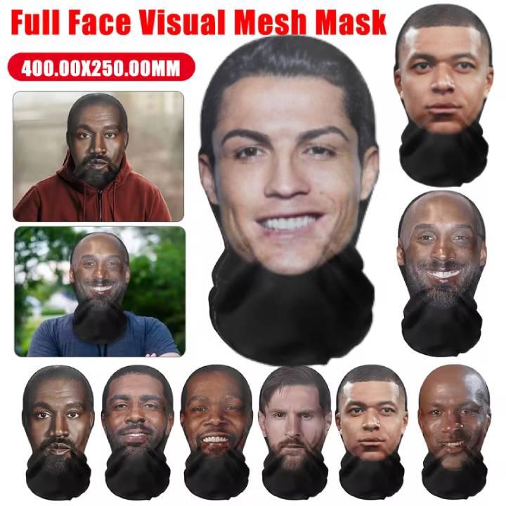 3D Printed Kanye Mask Drake Elastic Mesh Full Face Mask Cosplay ...