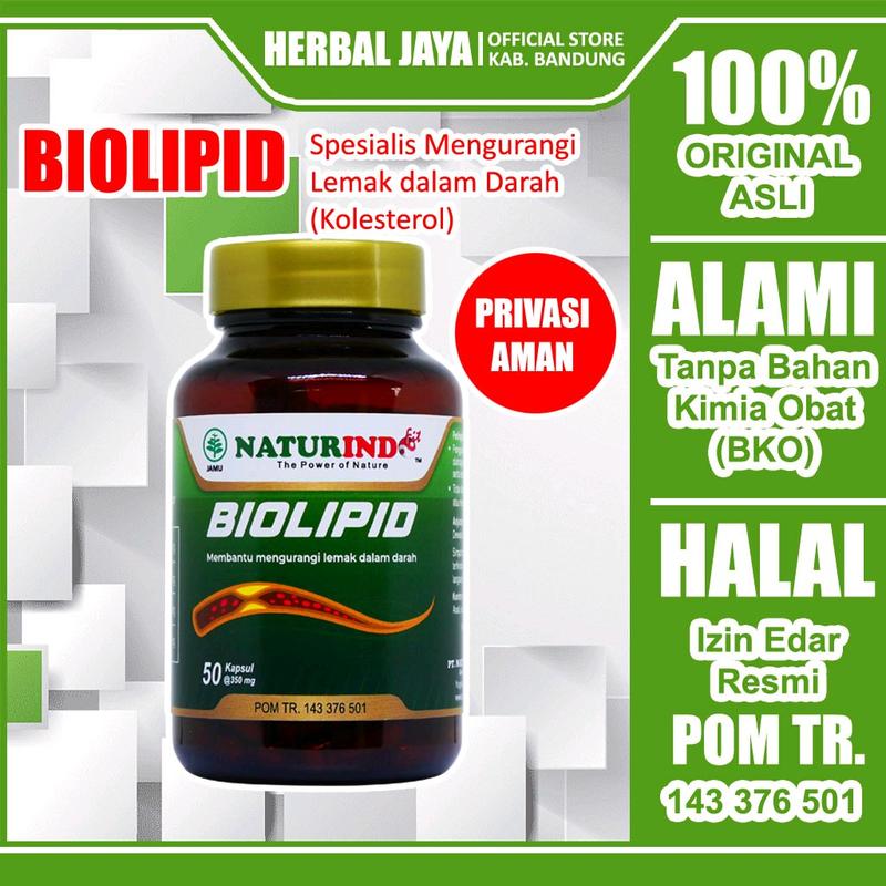 BIOLIPID Naturindo untuk Kolesterol atau Lemak Darah - Shop | Tokopedia