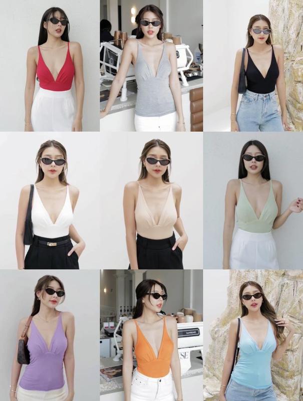 เสื้อสายเดี่ยวเว้าอกIntuon top INTUON ก26 - TikTok Shop Thailand