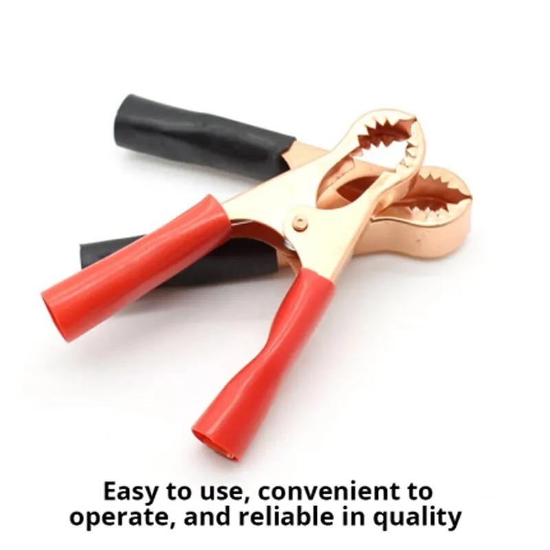 2pcs 50A Toothed Small Large Crocodile Clip Battery Clip Charging ...