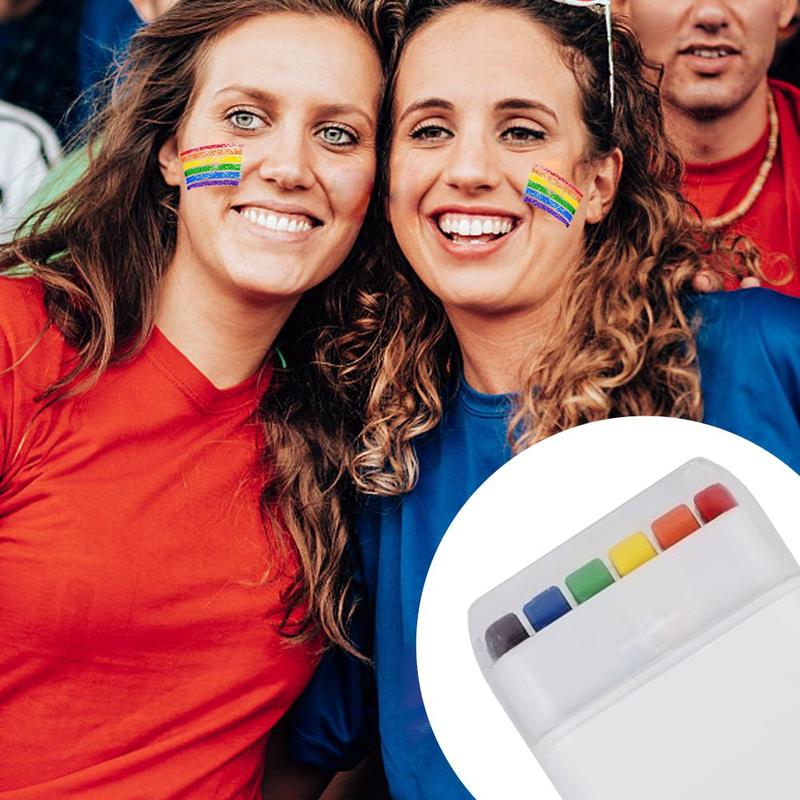6-color Rainbow Painting Party Children's Festivals Face Painting ...