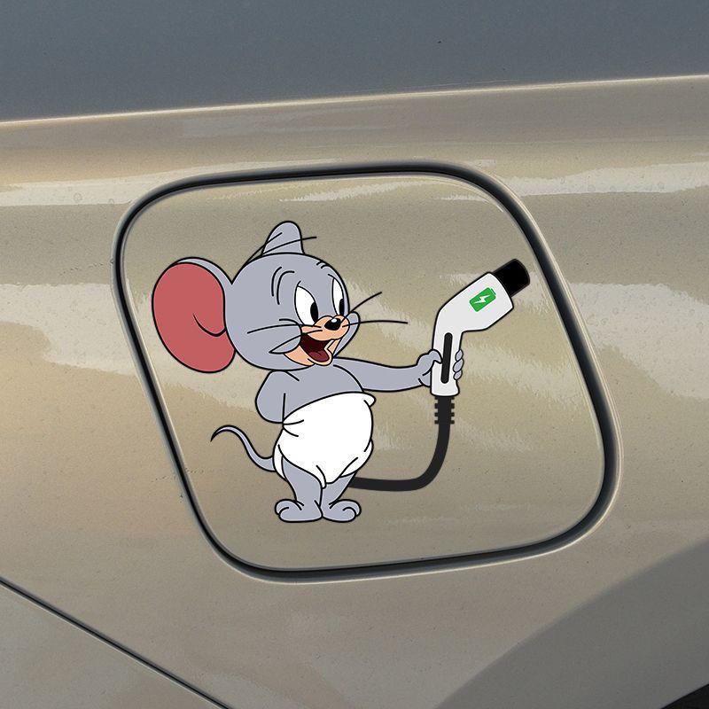 Car fuel tank cap oil number prompt car sticker personalized creativity ...