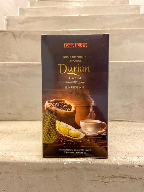 PAK ALI KOPI DURIAN (6 Sachet x 28g) Flavored Premix Coffee Kopi ...