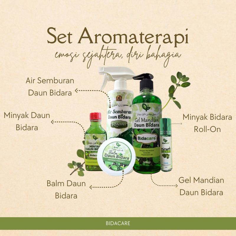 Set Aromaterapi Organic Bidara: Gel Mandian Bidara, Air Semburan ...