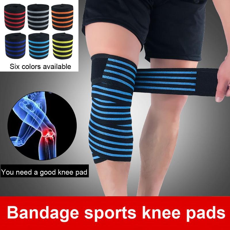 1Pc 180*8CM Elastic Squat Knee Brace Band Powerlifting Training ...