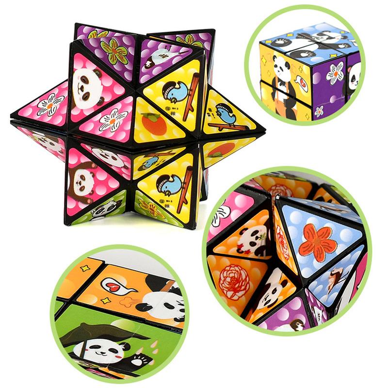 New Panda Infinite Magic Cube Geometric Folding Decompress Puzzle ...