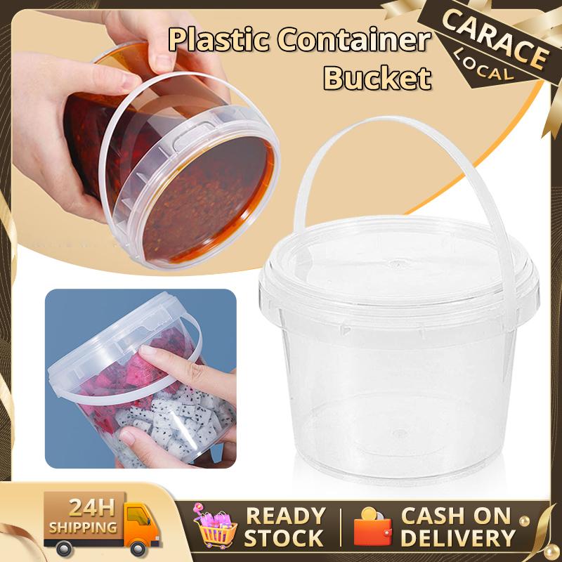 Plastic Container Bucket Clear Plastic Buckets with Lids Plastic ...