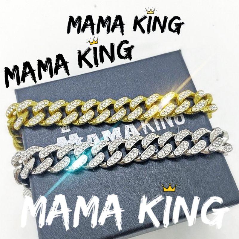 Vòng tay cuban đính đá nhân tạo siêu đẹp hiphop mama king - TikTok Shop ...