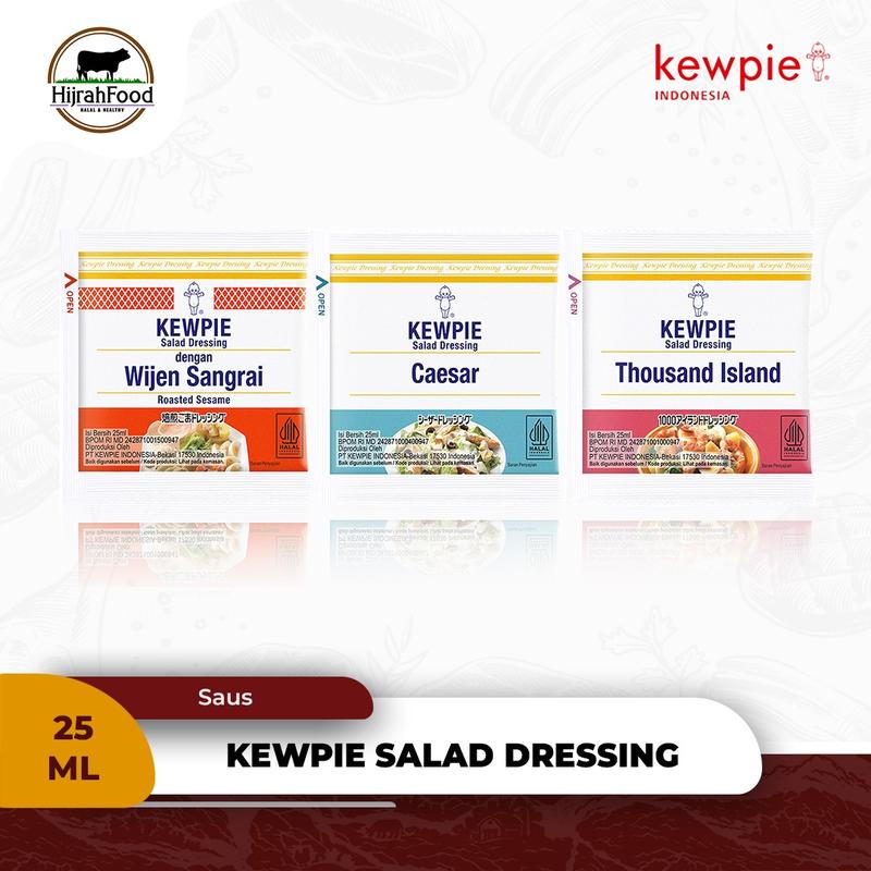 Kewpie Salad Dressing Sachet Roasted Sesame / Caesar / Thousand Island ...