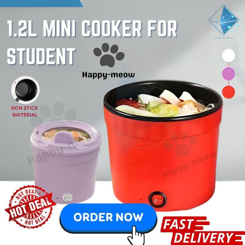 MR.MEOW 1.2L Mini Cooker Portable Electric Cooker Multi-function - TikTok Shop Malaysia