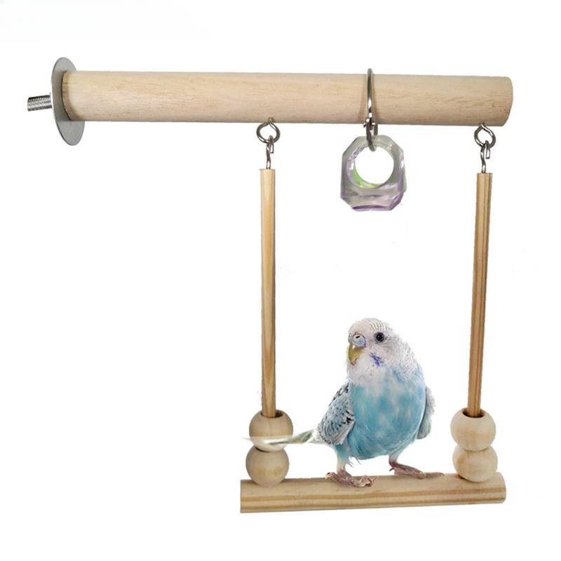 Mainan Buaian Kayu, Burung, untuk Burung Beo, dengan Pendirian - TikTok ...