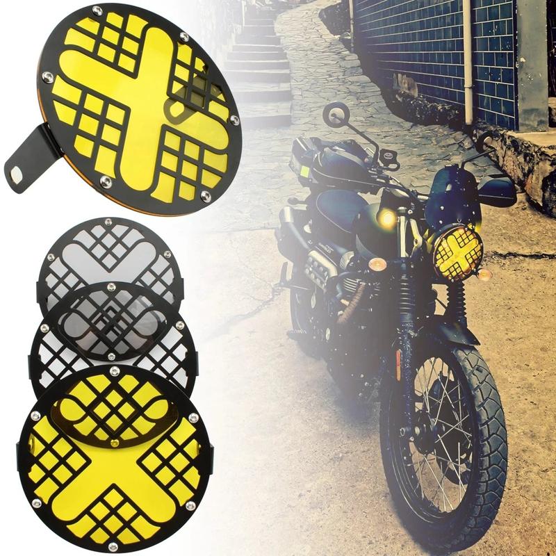 Motorcycle Acrylic Front Headlight Grill Cover Fairing Mask Fork ...