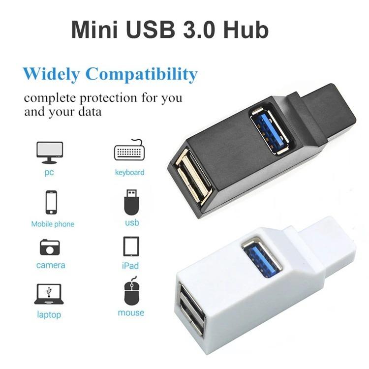 Set Pengembangan Penyesuai Hab USB, Pemisah Mini USB 3.0, 3 Port ...
