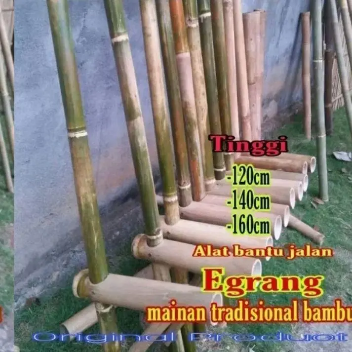 mainan bambu traditional egrang mainan anak - Shop | Tokopedia