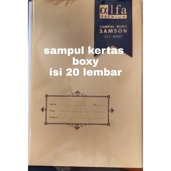 Jual 20 LEMBAR/1 PACKSAMPUL COKLAT UKURAN BOXY / SAMPUL COKLAT BUKU ...