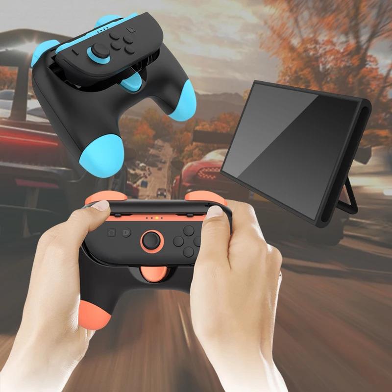 4 PCS Racing Steering Wheels and Hand Grips for Nintendo for Switch 2 ...