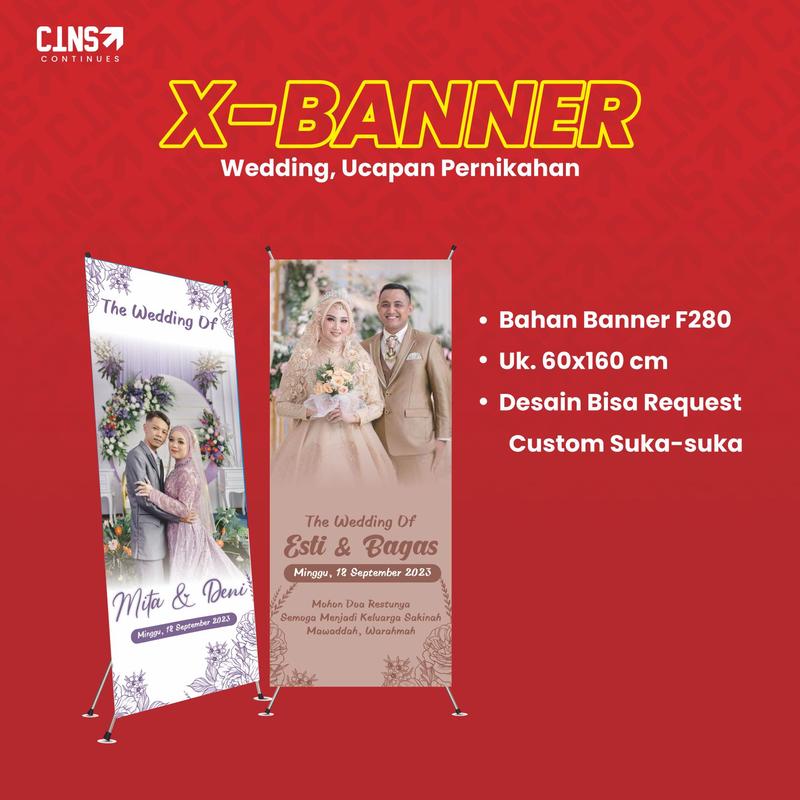 Banner Wedding Pernikahan, X Banner Weeding Cutom Desain - Shop | Tokopedia