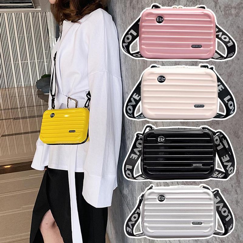 Crossbody Bag Hard Shell Shoulder Bag Luggage Style Fashionable ...