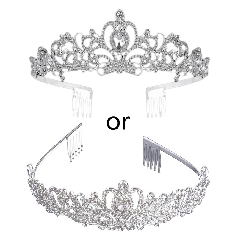 Mahkota Tiara, untuk Wanita dan Kanak-kanak, dengan Pin Sisir, - TikTok ...