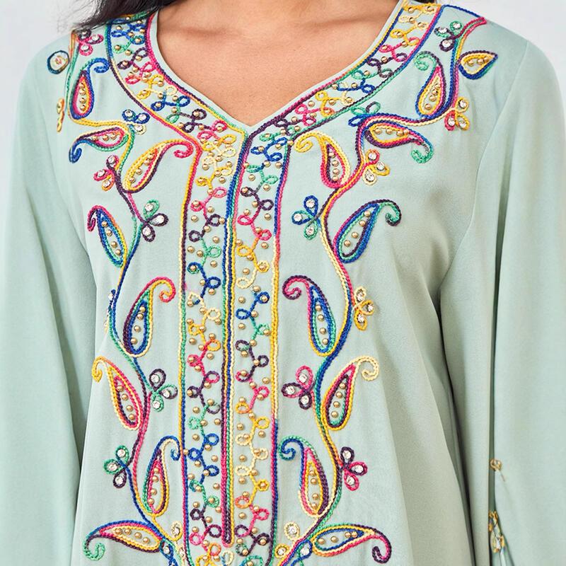 MT329 Middle Eastern women's clothing Muslim robe women's long skirt ...