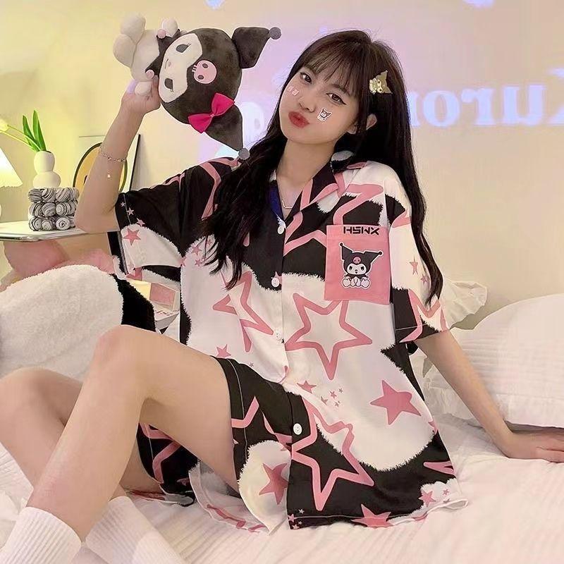 Clow M Pajamas Women's Summer New Korean Style Cartoon Leisure - TikTok ...