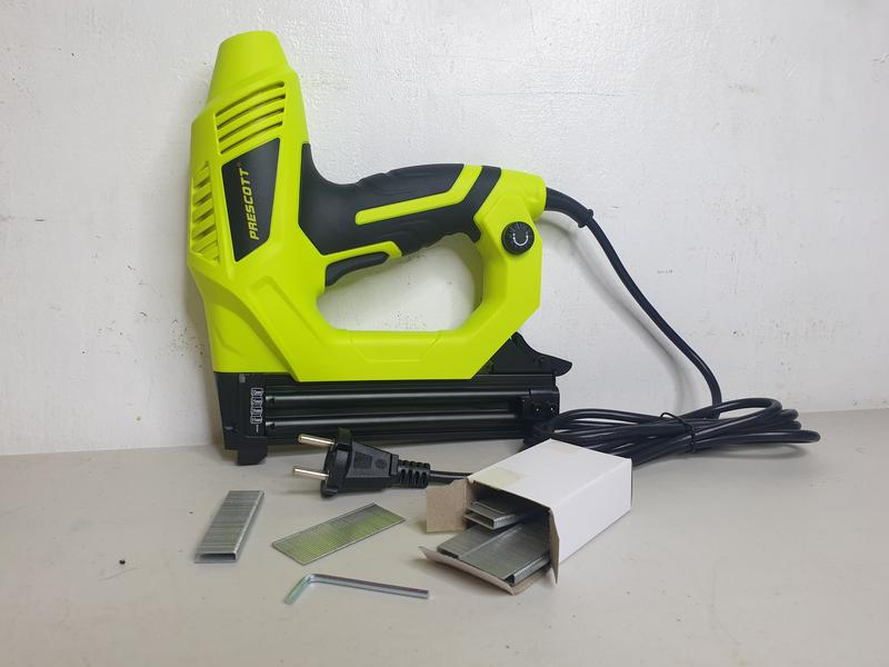 PRESCOTT ELECTRIC TACKER STAPLE AND NAILER GUN 2 IN 1 - TikTok Shop ...