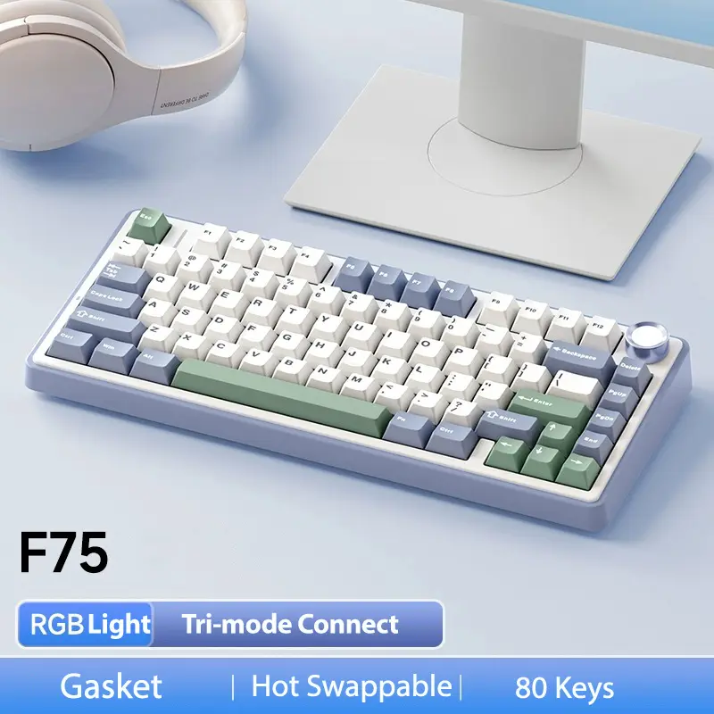 AULA F87 Wireless Mechanical Keyboard,75 percent Hot Swappable - TikTok ...