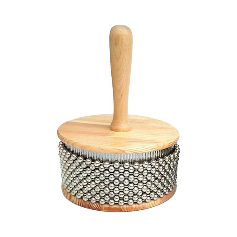 Wooden Hand Cabasa W/ Metal Beads Portable for Classroom Playing ...