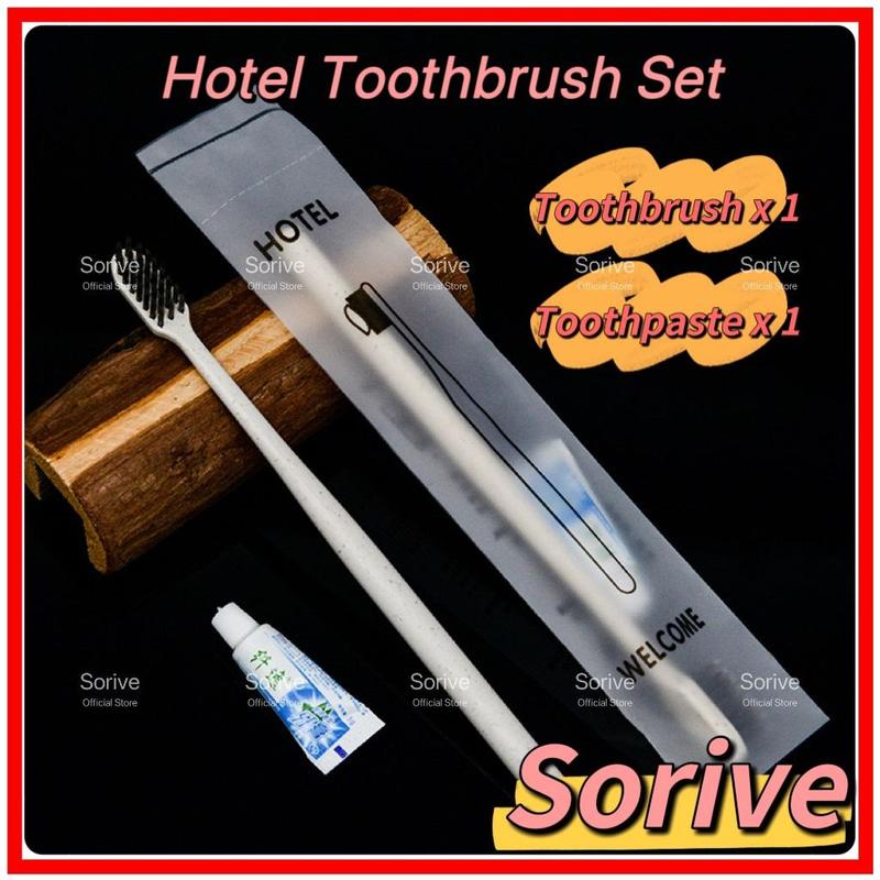 Disposable Hotel Toothbrush Toothpaste Set One Time Travel Use - TikTok ...