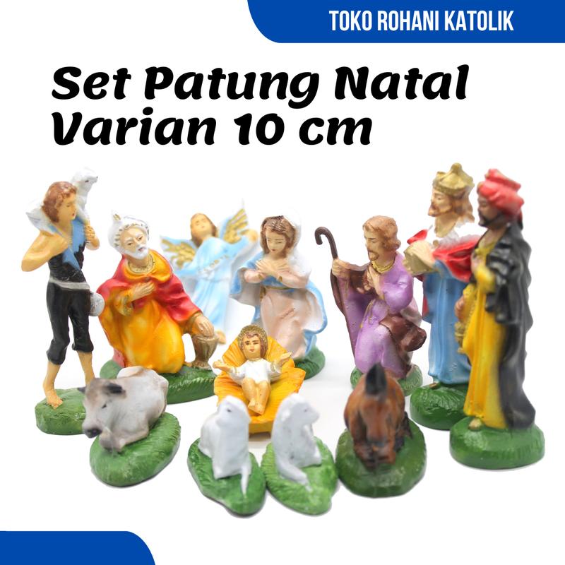 SET PATUNG NATAL 10 CM / DEKORASI PATUNG NATAL / PATUNG YESUS DAN ...
