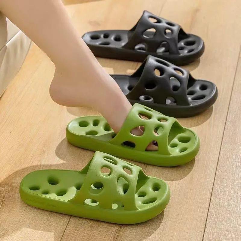 Ultra Light Eva Hole Slippers For Bathroom Waterproof Solid Color ...